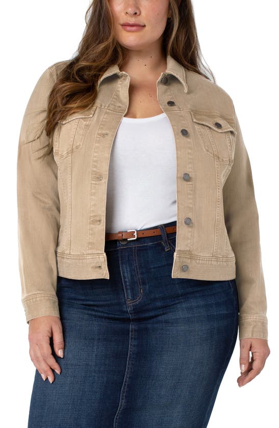 Liverpool Los Angeles Classic Denim Jacket In Biscuit Tan | ModeSens