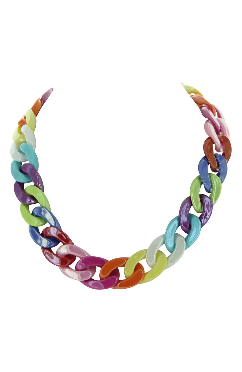 OLIVIA WELLES Alexa Neon Chain Link Necklace | Nordstromrack