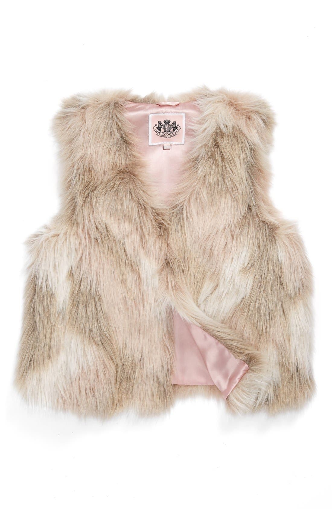 Juicy Couture Faux Fur Vest (Little Girls & Big Girls) | Nordstrom