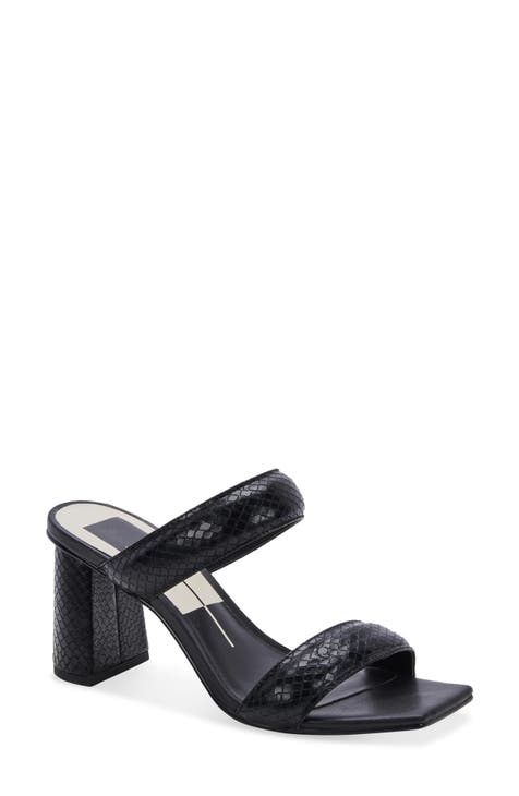 Black Block-Heel Sandals for Women | Nordstrom