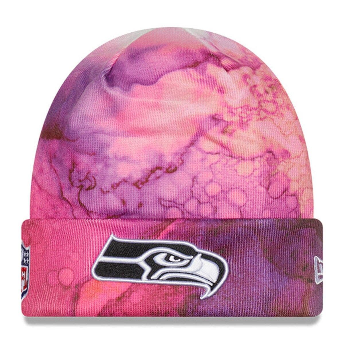 New Era Men's New Era Pink Seattle Seahawks 2022 NFL Crucial Catch Knit ...