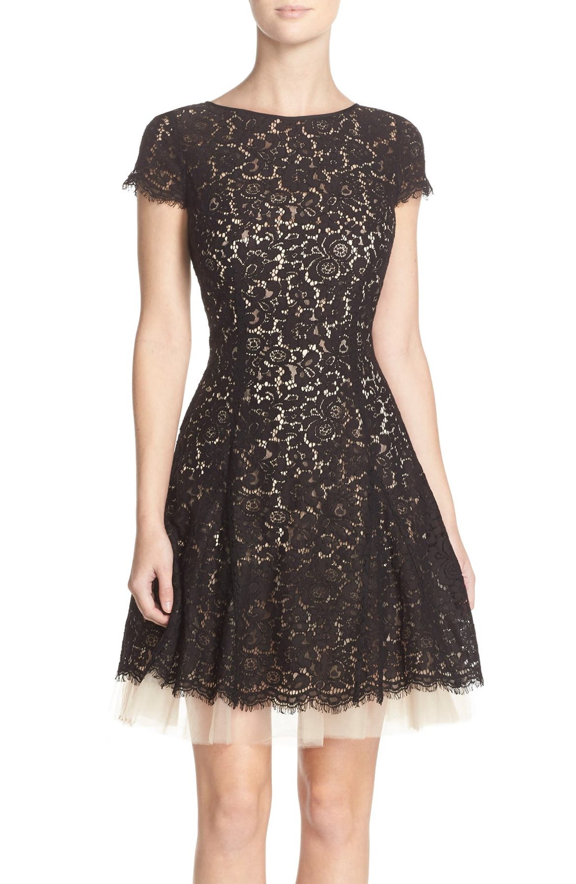 Eliza J Lace Fit And Flare Dress Nordstrom