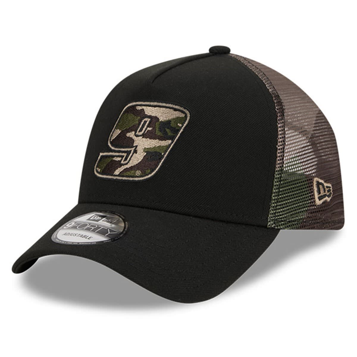 New Era Men's New Era Black Chase Elliott Camo 9FORTY A-Frame Trucker ...