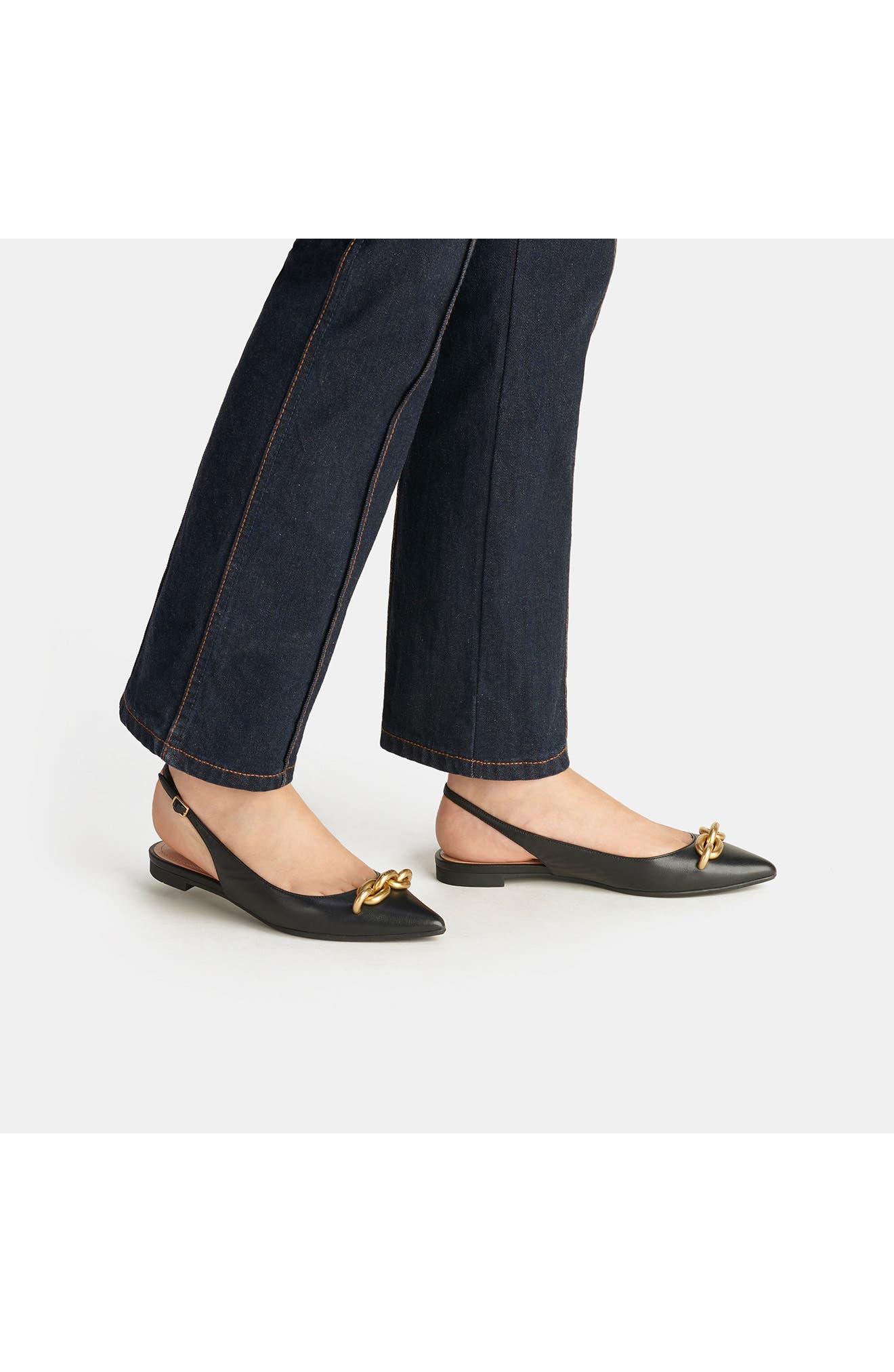 COACH Veronica Slingback Pointed Toe Skimmer Flat (Women) | Nordstrom