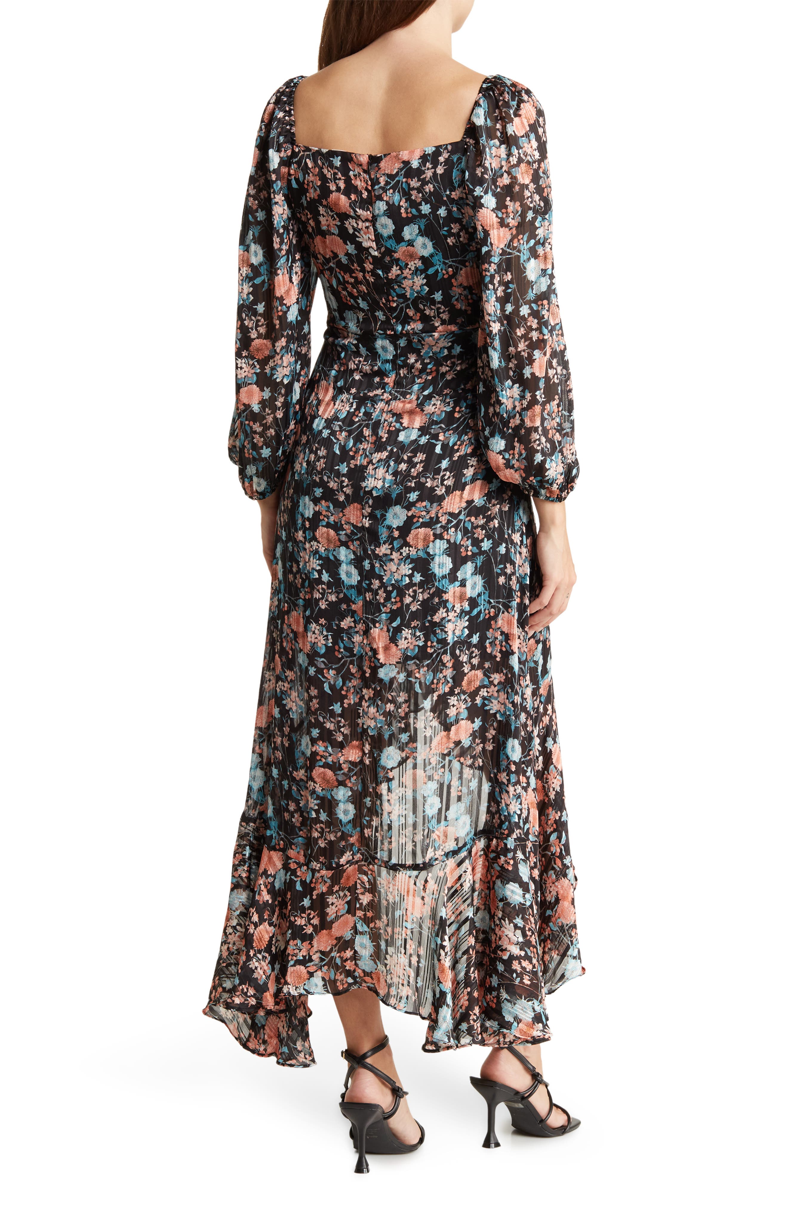 Melrose and Market Pleated Long Sleeve High-Low Dress | Nordstromrack