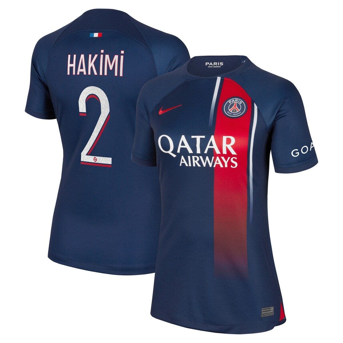 Nike Women's Nike Achraf Hakimi Navy Paris Saint-Germain 2023/24 Home ...
