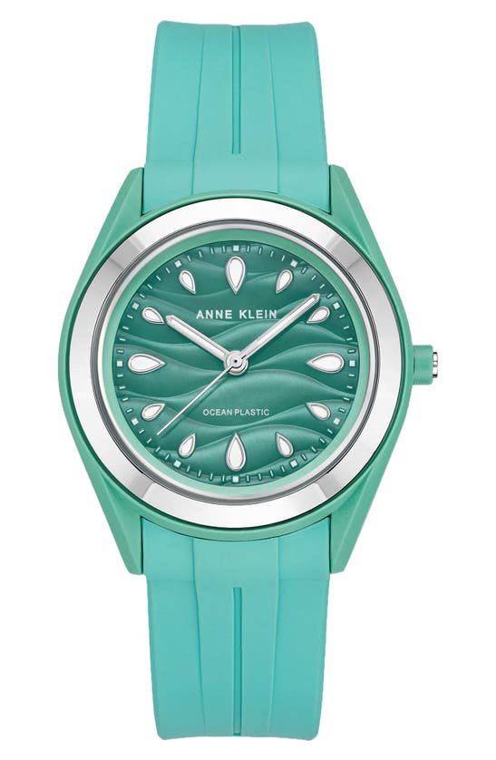 Anne Klein Considered Solar Recycled Ocean Plastic Strap Watch, 38.5mm ...