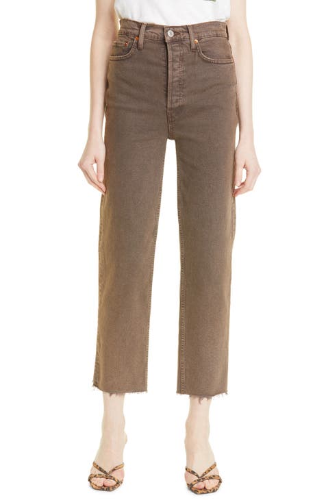 Women's Brown Straight-Leg Jeans | Nordstrom