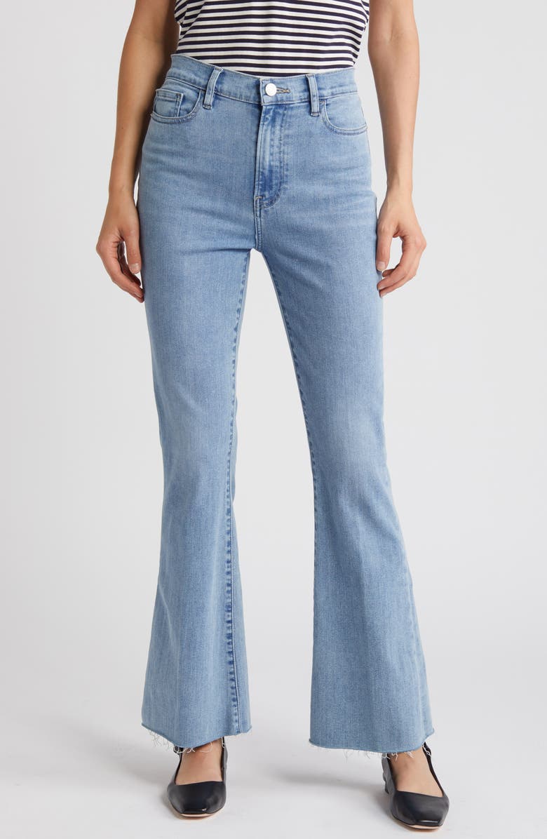 FRAME Le Easy Flare Raw Hem Jeans | Nordstrom