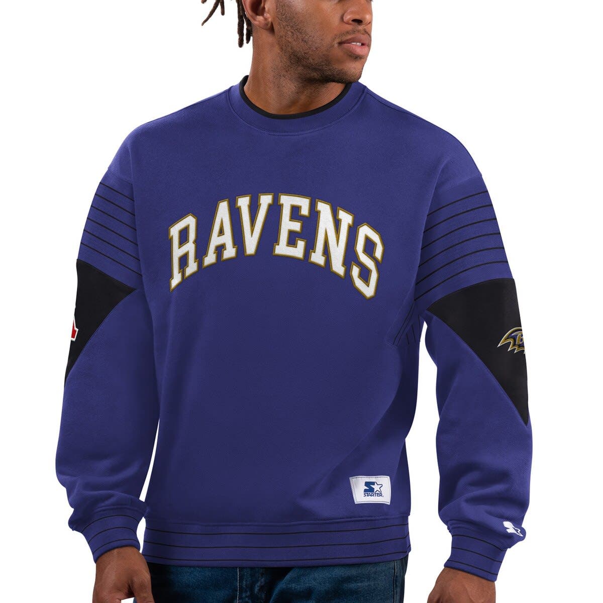 STARTER Men's Starter Purple Baltimore Ravens Face-Off Pullover ...