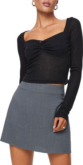 Princess Polly Tari Long Sleeve Pointelle Top | Nordstrom