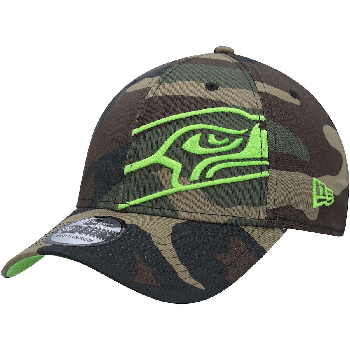 New Era Men's New Era Camo Seattle Seahawks Punched Out 39THIRTY Flex ...