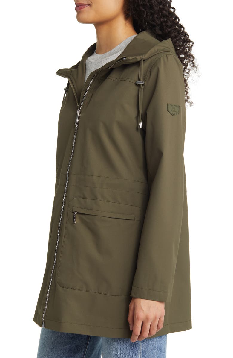 Sam Edelman Patch Pocket Hooded Water Repellent Rain Jacket | Nordstrom
