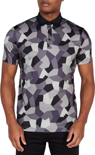 Redvanly Baron Geometric Camo Performance Golf Polo | Nordstrom