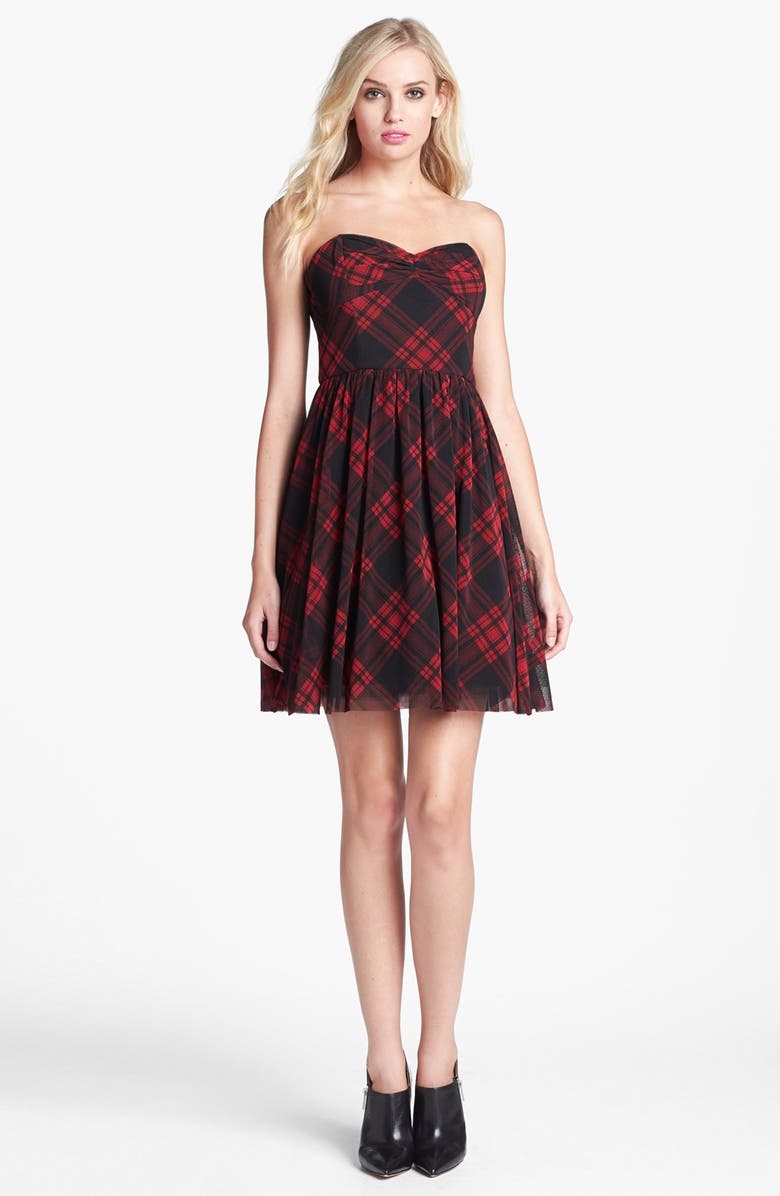 Betsey Johnson Plaid Fit And Flare Dress Nordstrom
