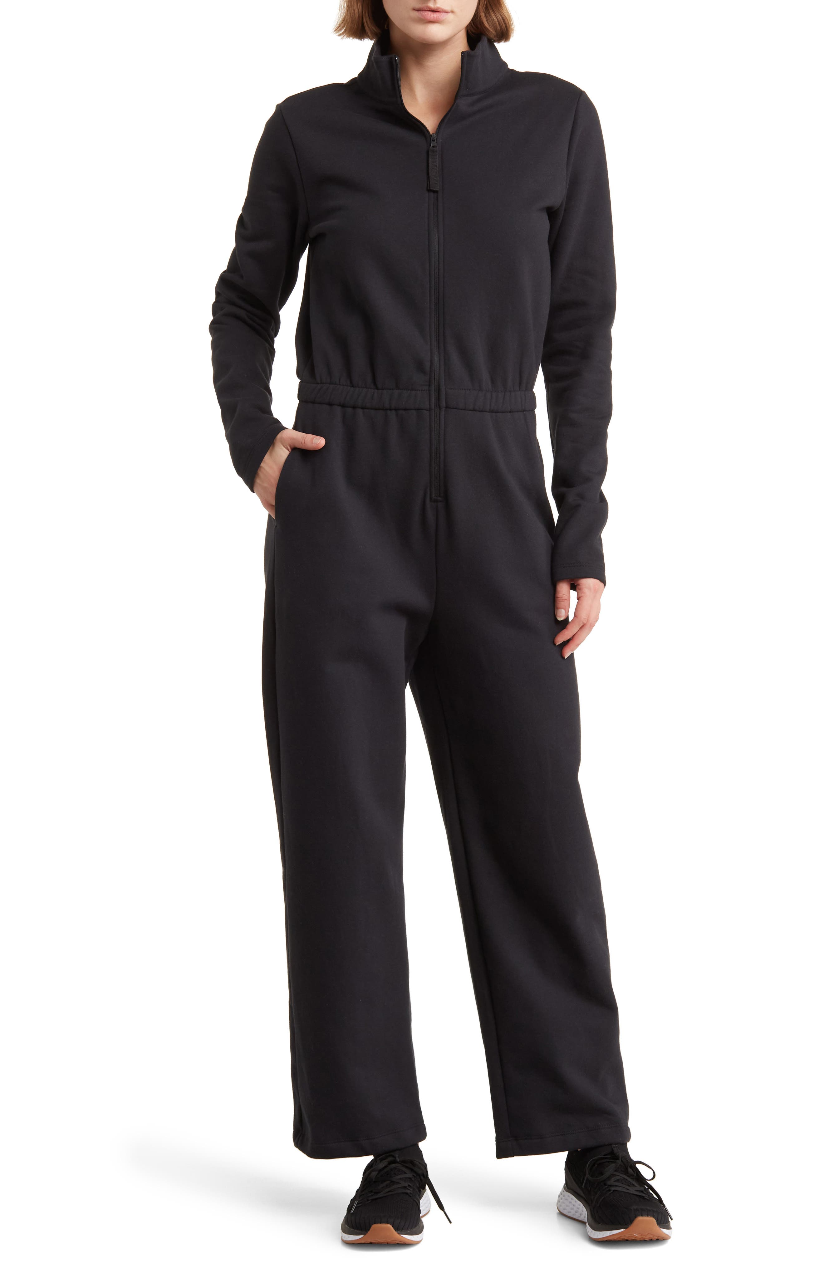 Z by Zella Freestyle Long Sleeve Knit Jumpsuit | Nordstromrack