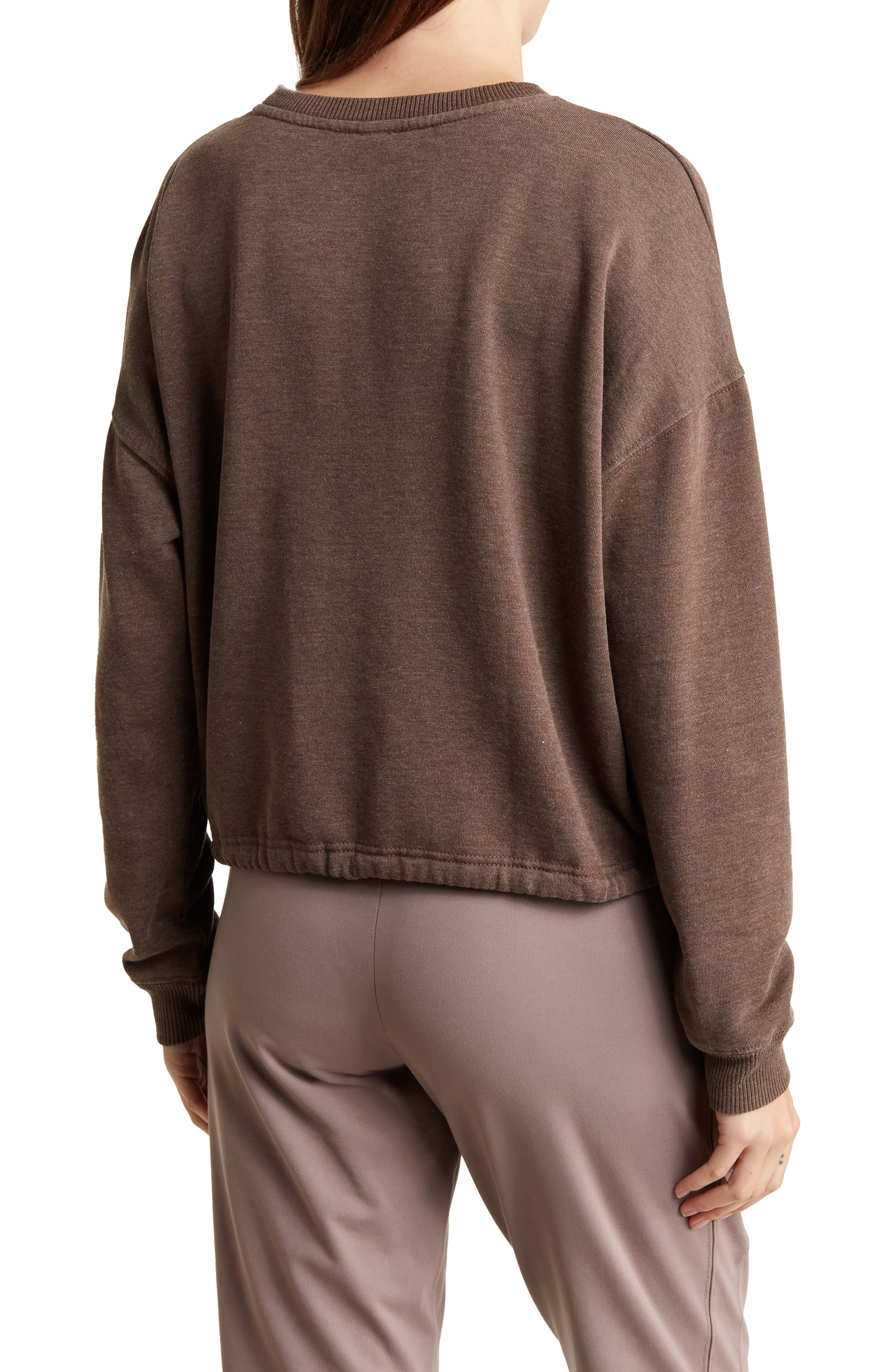 90 DEGREE BY REFLEX Lux Fleece Stonewash Pullover Sweater | Nordstromrack