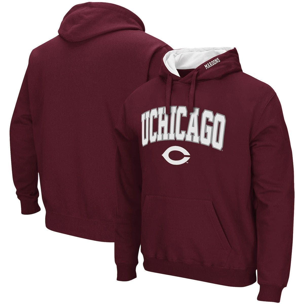 COLOSSEUM Men's Colosseum Maroon UChicago Maroons Isle Pullover Hoodie ...