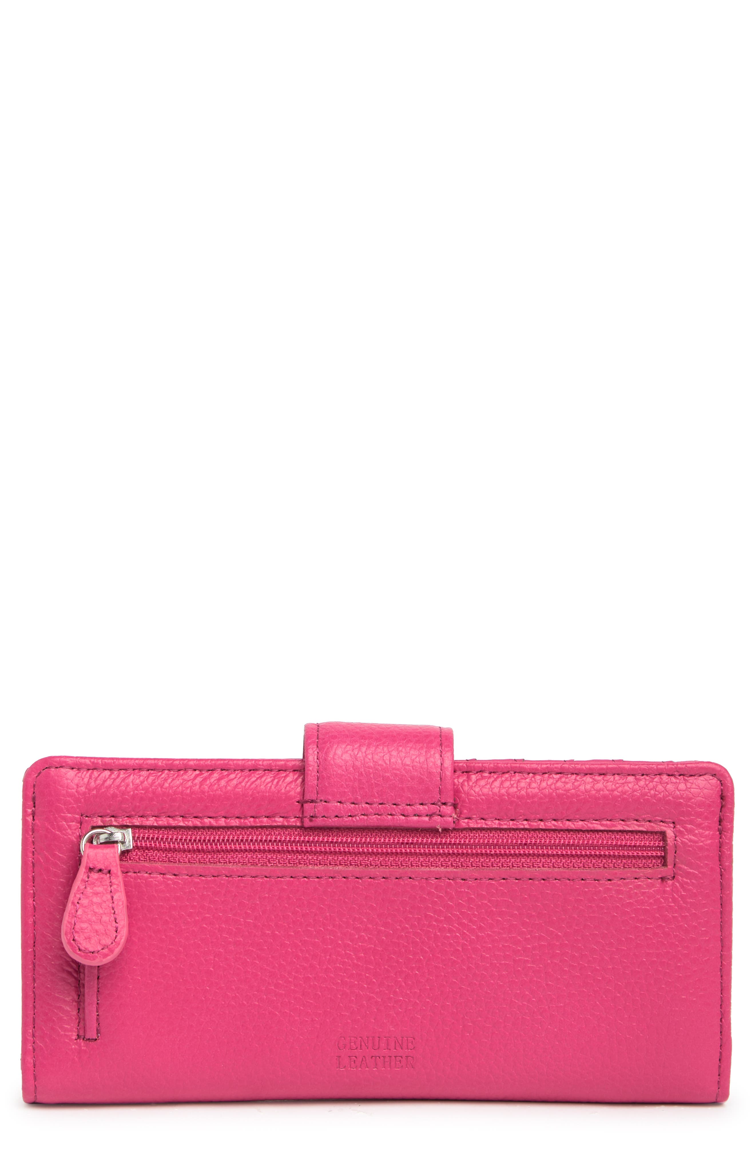 MUNDI SMALL LEATHER GOODS MUNDI Slim Leather Clutch Continental Wallet ...