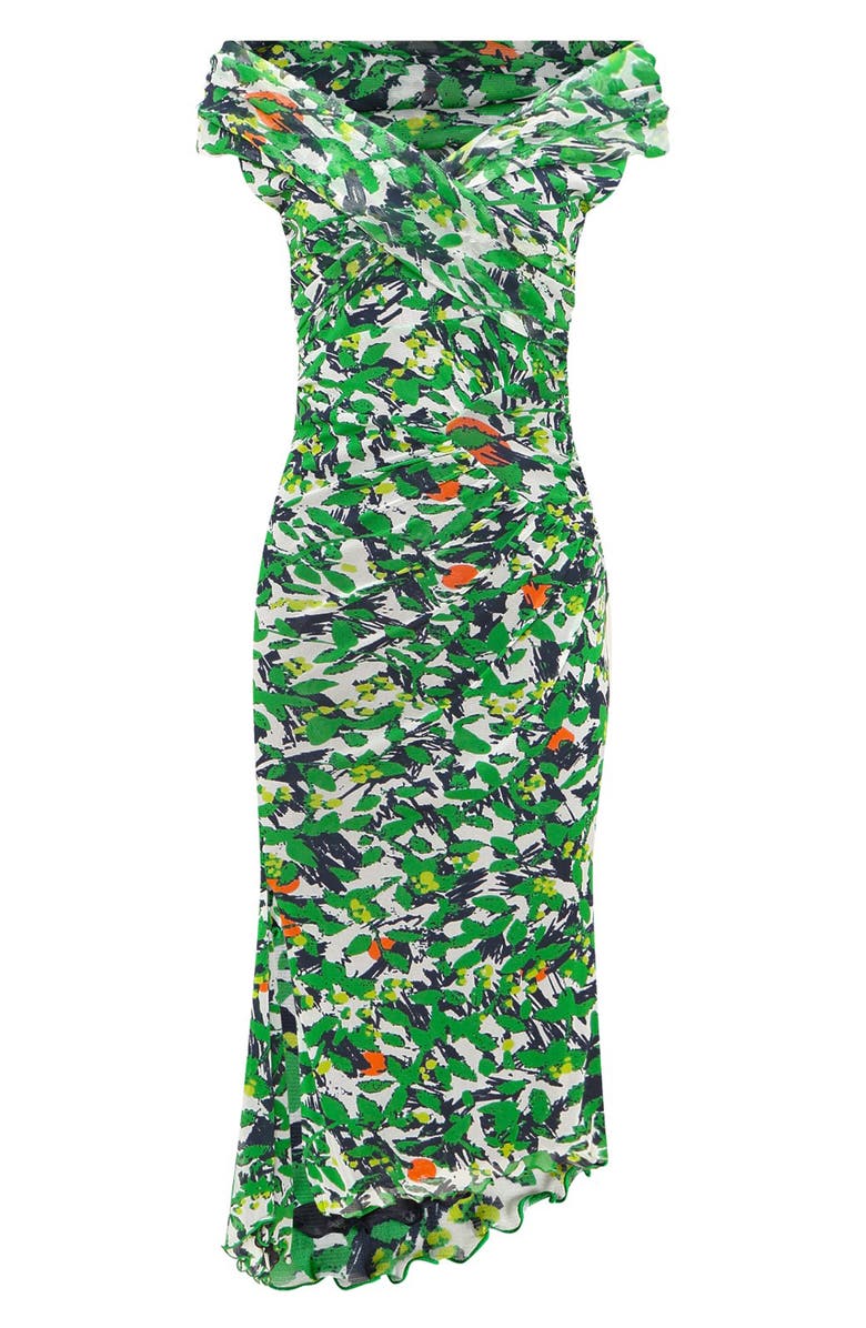 Diane Von Furstenberg Lovinia Floral Print Off The Shoulder Maxi Dress