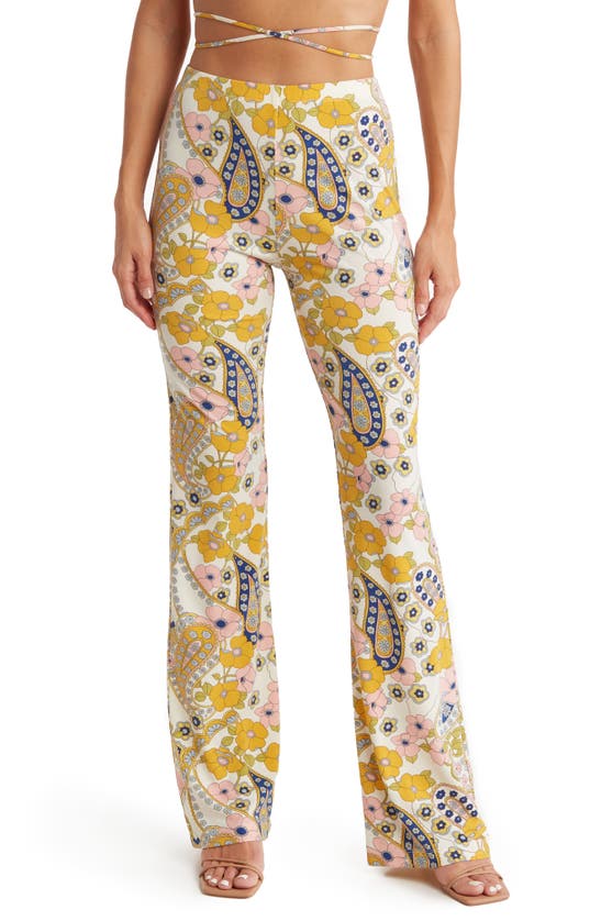 Wayf Decker Flare Leg Pants In Vintage Paisley | ModeSens