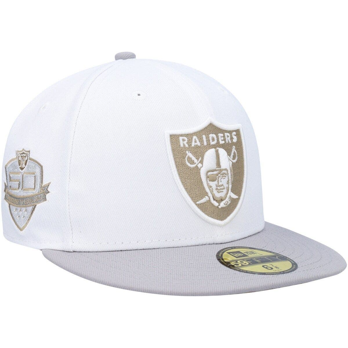 New Era Men's New Era White/Gray Las Vegas Raiders 50th Anniversary ...
