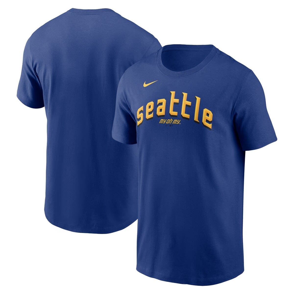 Nike Men's Nike Royal Seattle Mariners City Connect Wordmark T-Shirt ...