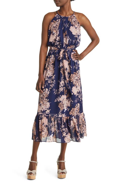 Blue Floral Dresses for Women
