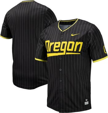 Nike Men's Nike Black Oregon Ducks Pinstripe Replica Baseball Jersey ...