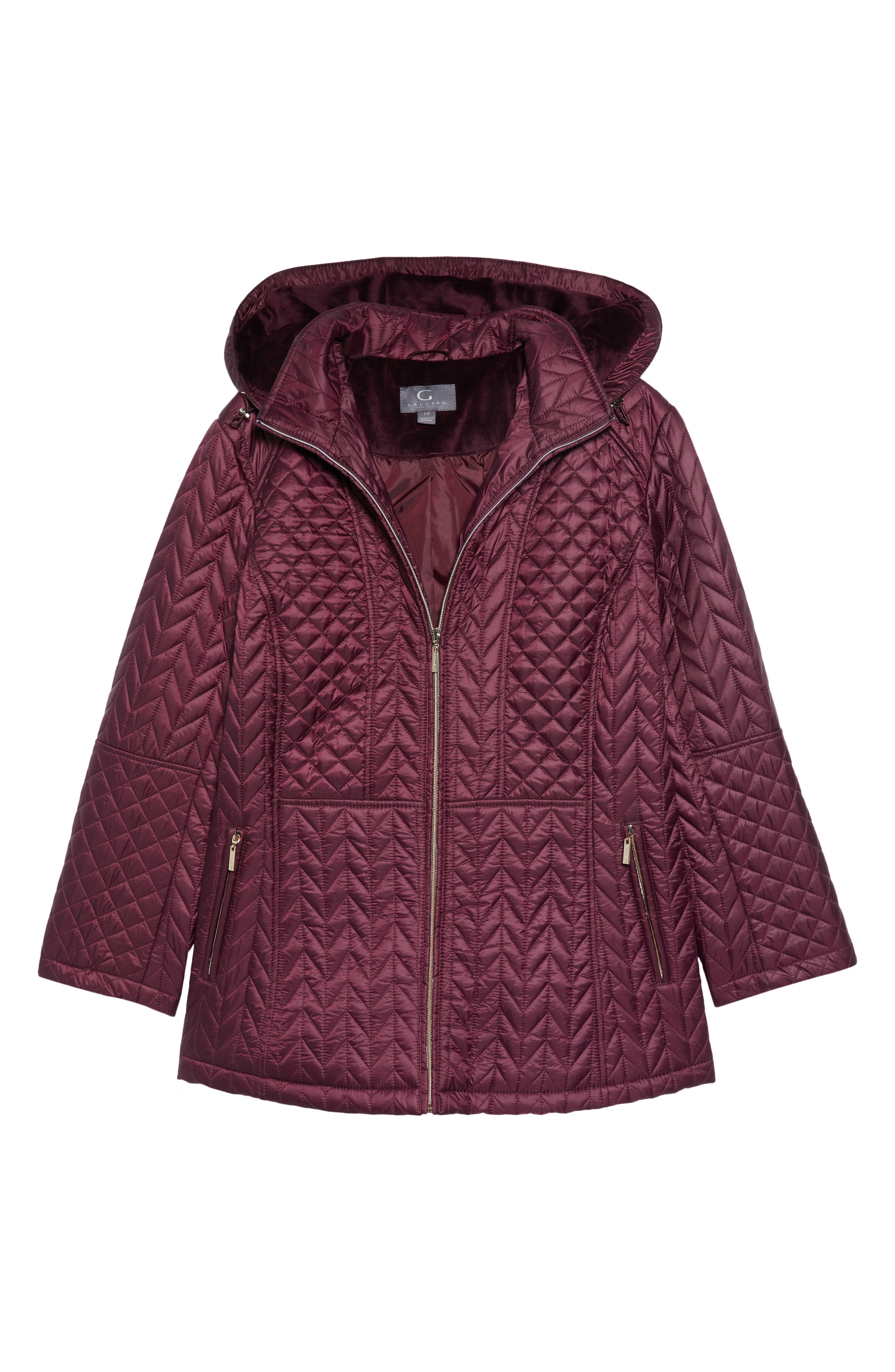 Gallery Quilted Jacket with Removable Hood | Nordstrom