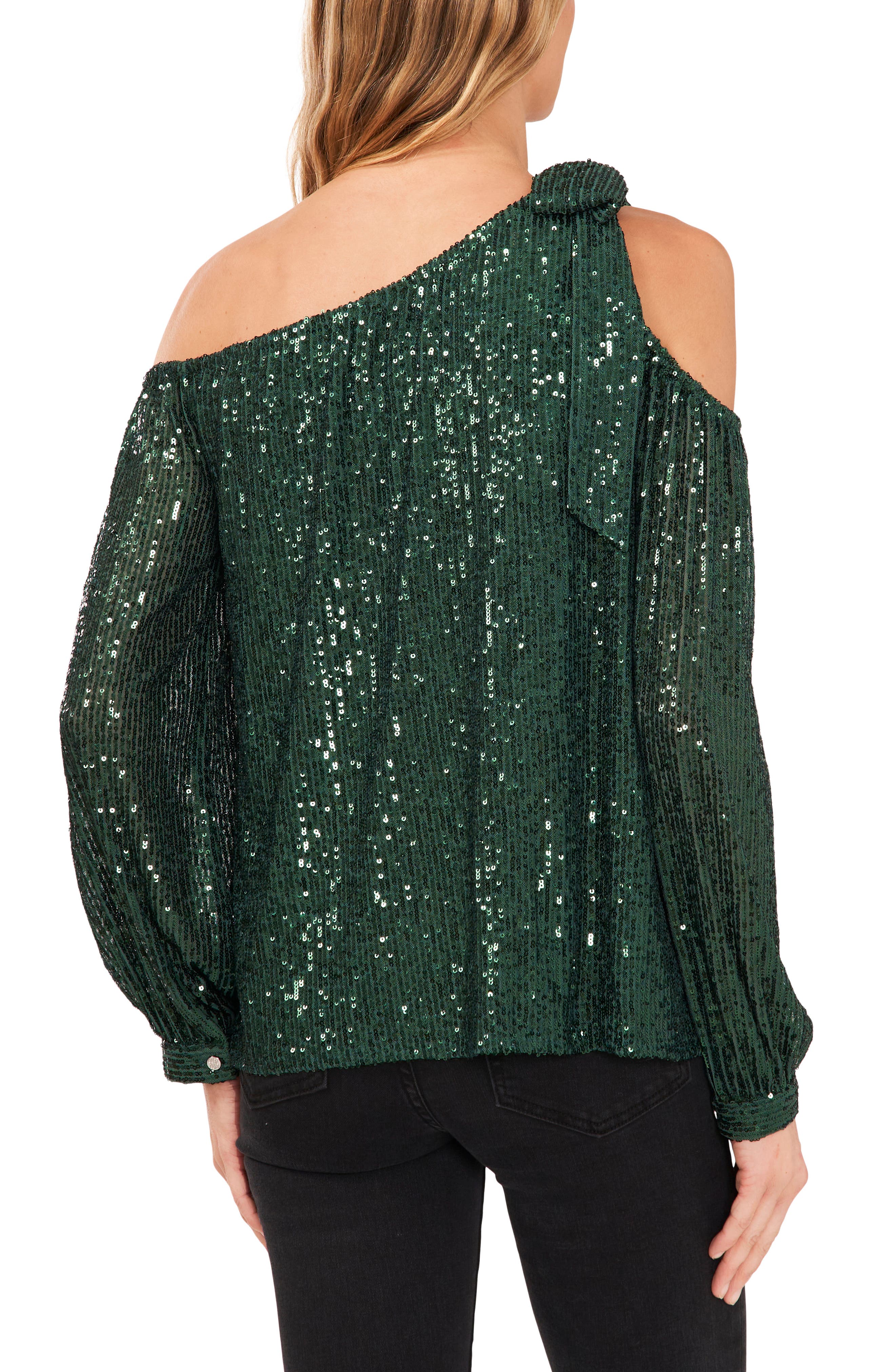 CeCe One-Shoulder Sequin Top | Nordstrom