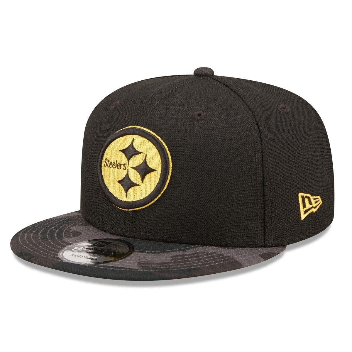 New Era Men's New Era Black Pittsburgh Steelers Camo Vizor 9FIFTY ...