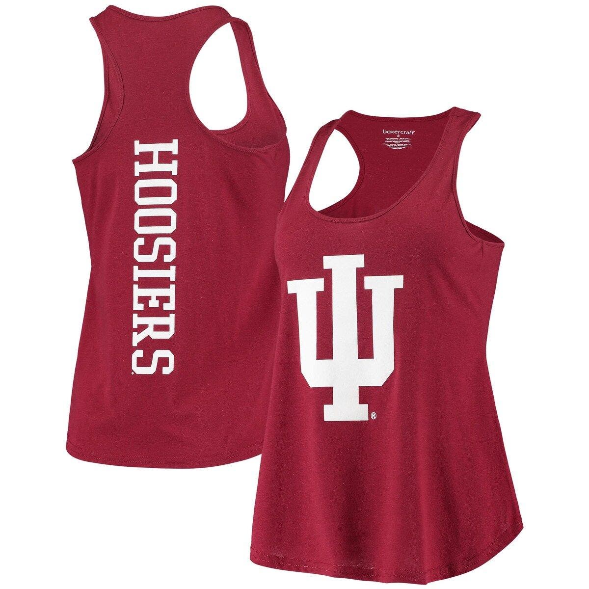 BOXERCRAFT Women's Crimson Indiana Hoosiers Essential 2-Hit Racerback ...