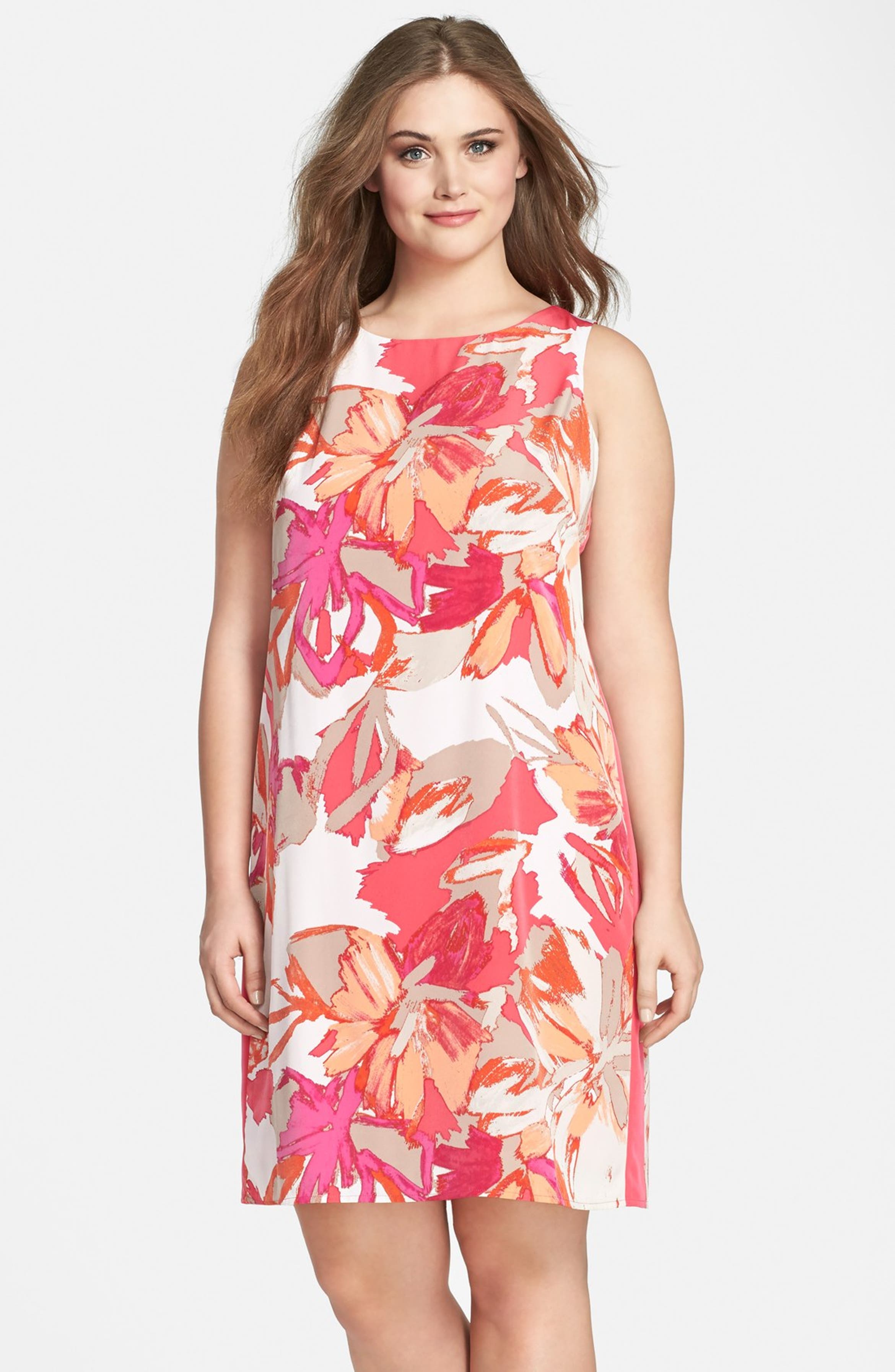 Vince Camuto Print Sleeveless Crepe Sheath Dress Plus Size Nordstrom