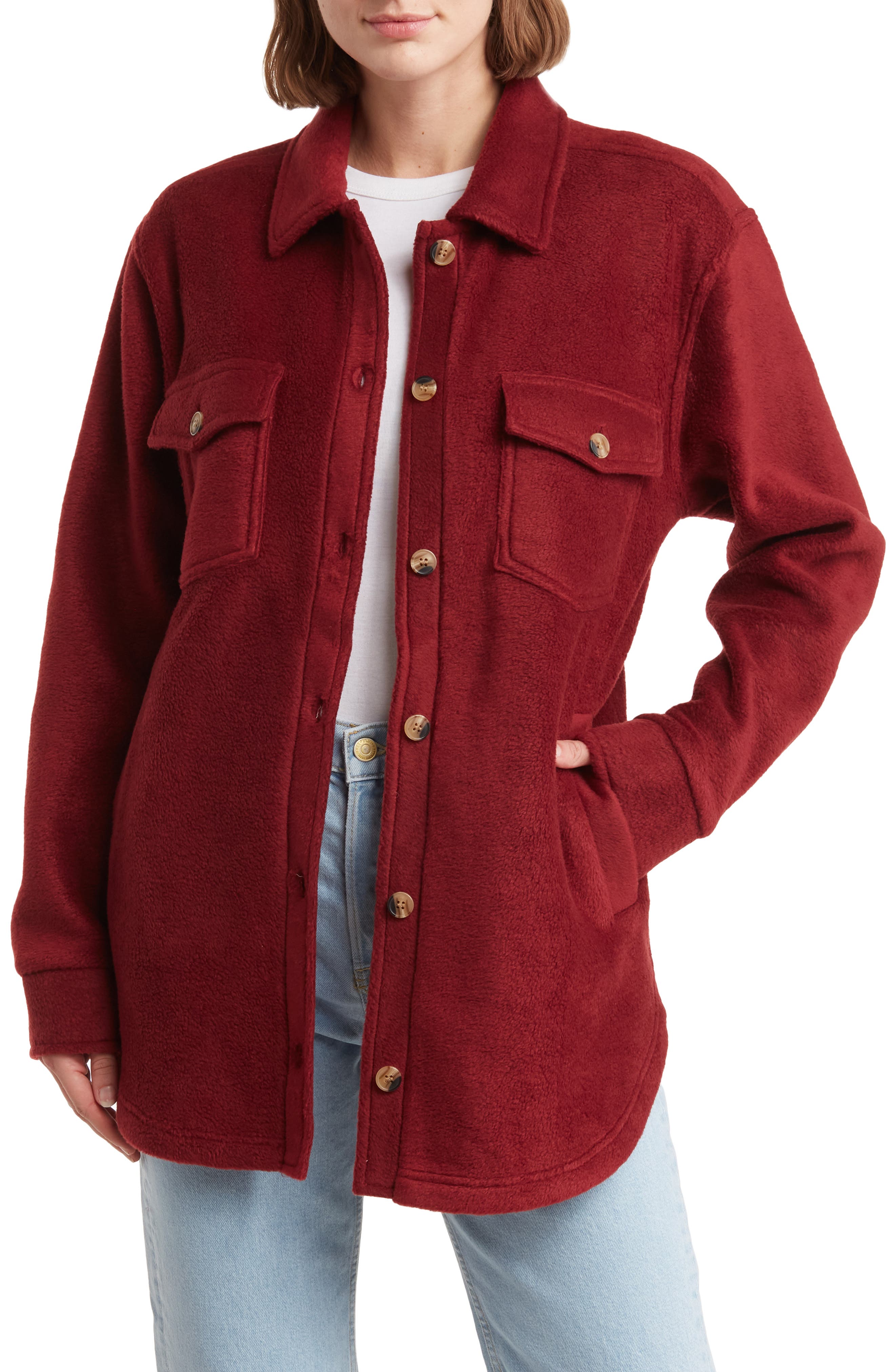 Thread & Supply Polar Fleece Shacket | Nordstromrack