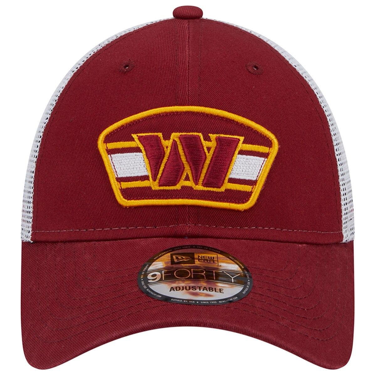 New Era Men's New Era Burgundy/White Washington Commanders Logo Patch ...