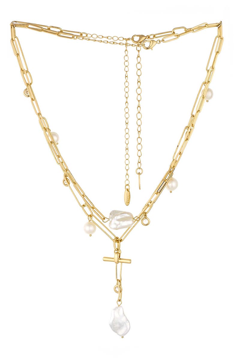 Ettika Set of 2 Pearl & Crystal Necklaces | Nordstrom