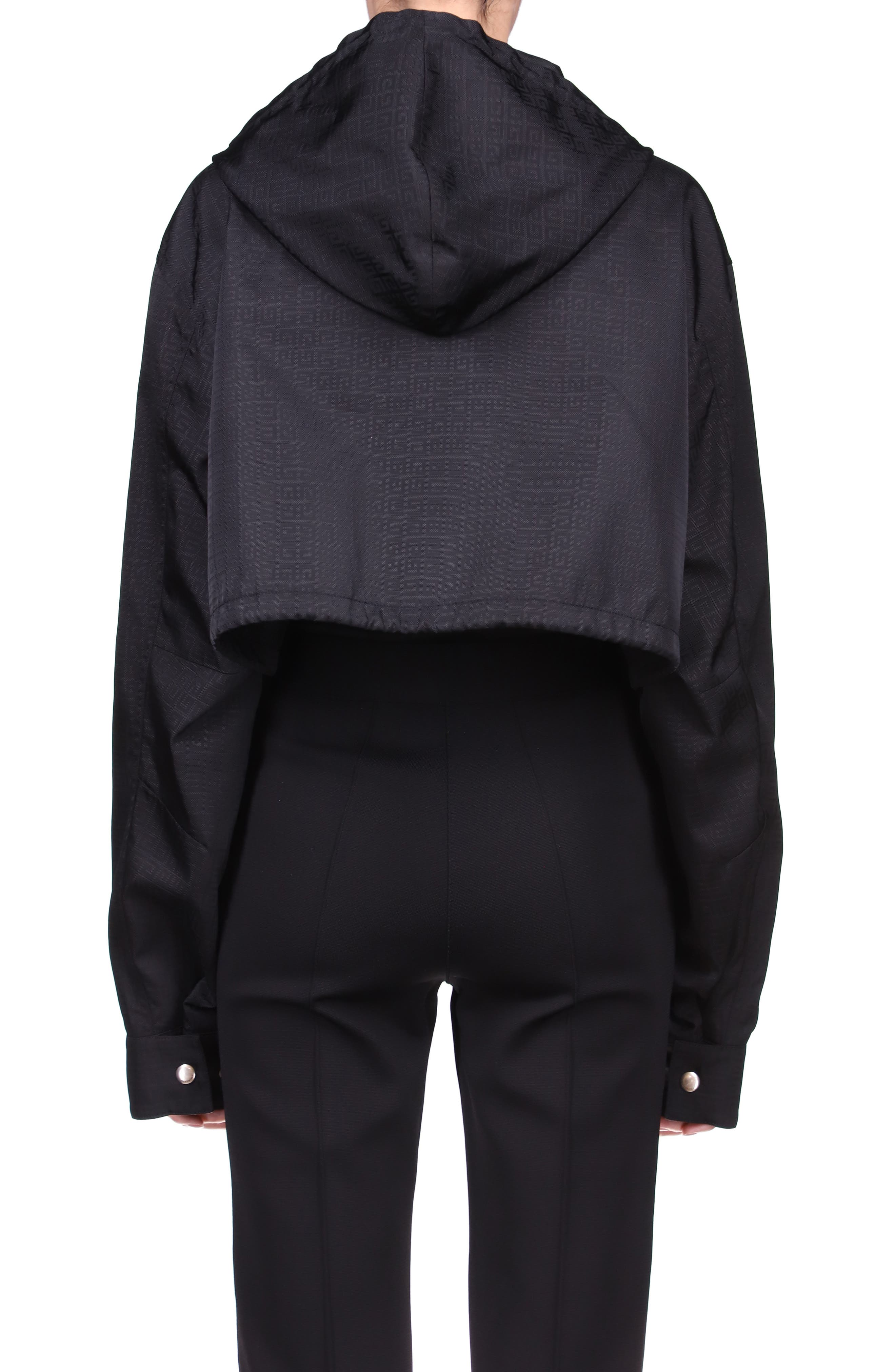 Givenchy Hooded Logo Crop Windbreaker | Nordstrom