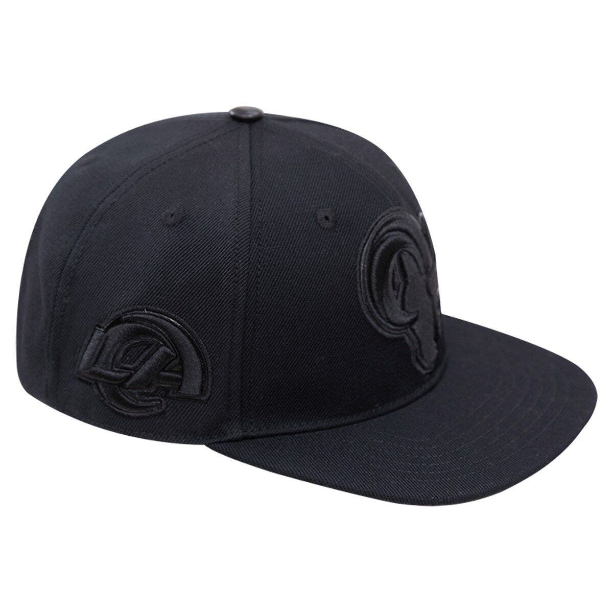 PRO STANDARD Men's Pro Standard Los Angeles Rams Triple Black Snapback ...