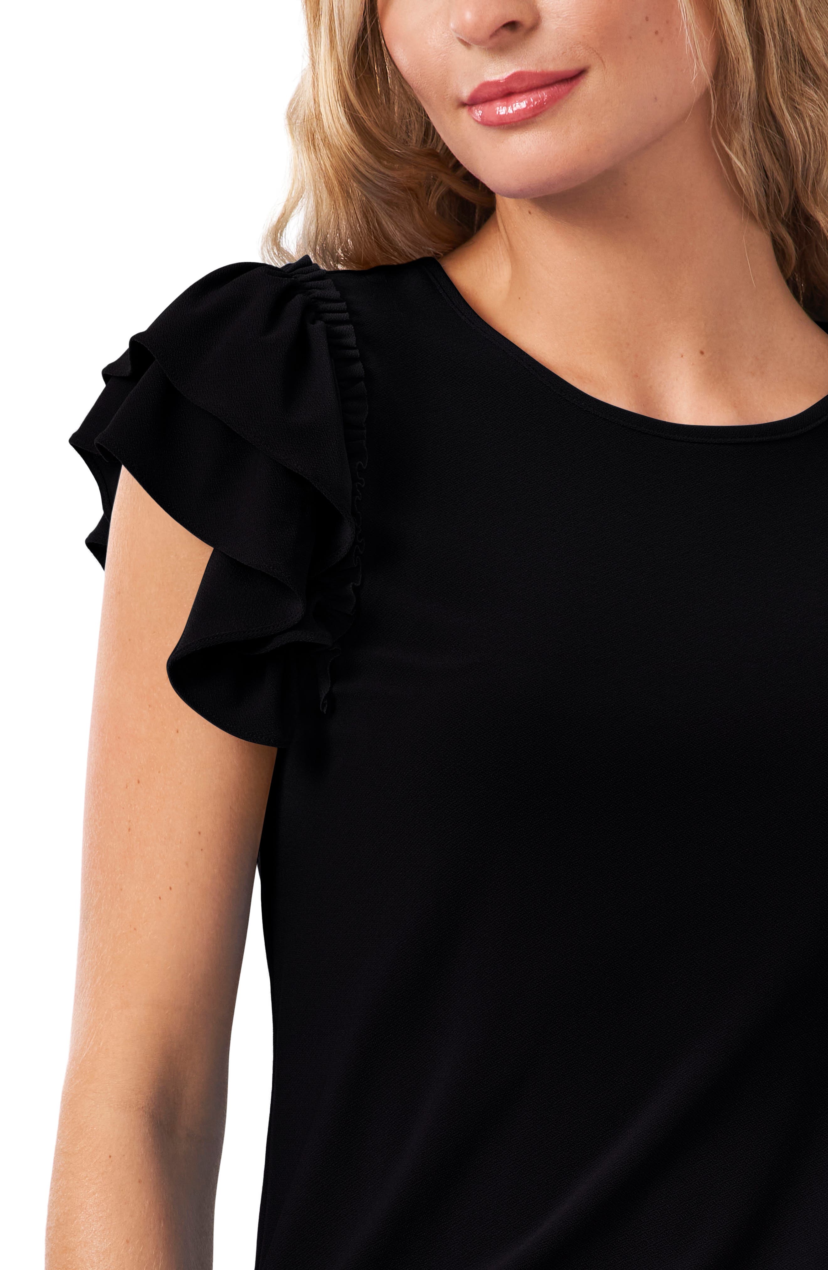 CeCe Double Ruffle Knit Top | Nordstrom