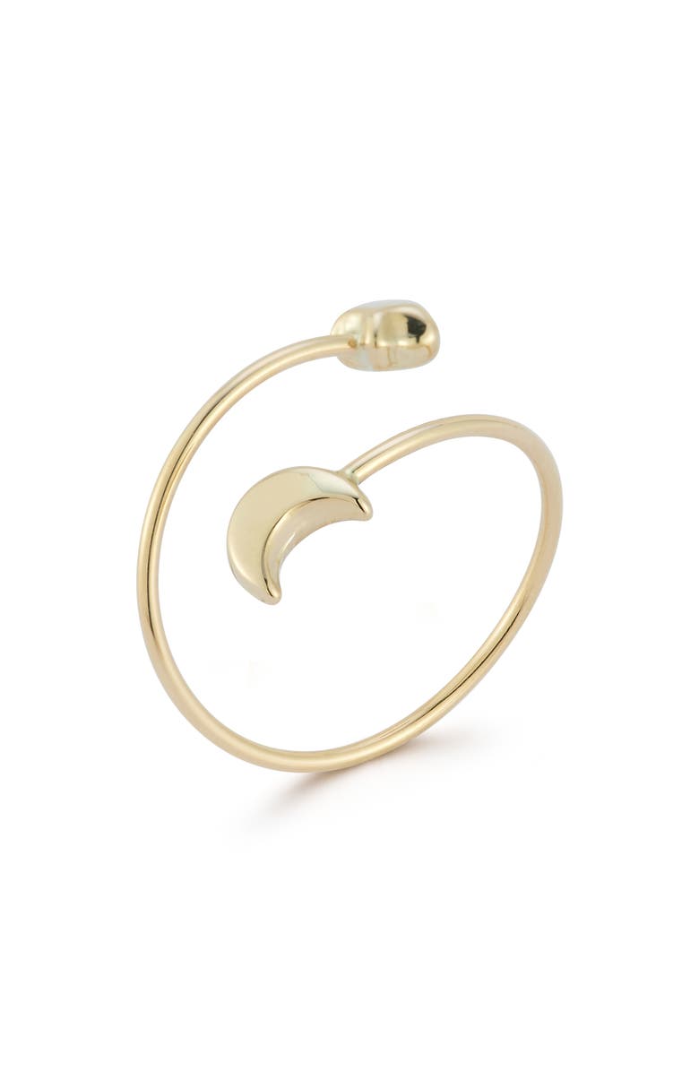 Ember Fine Jewelry 14K Gold Moon & Star Bypass Ring | Nordstromrack