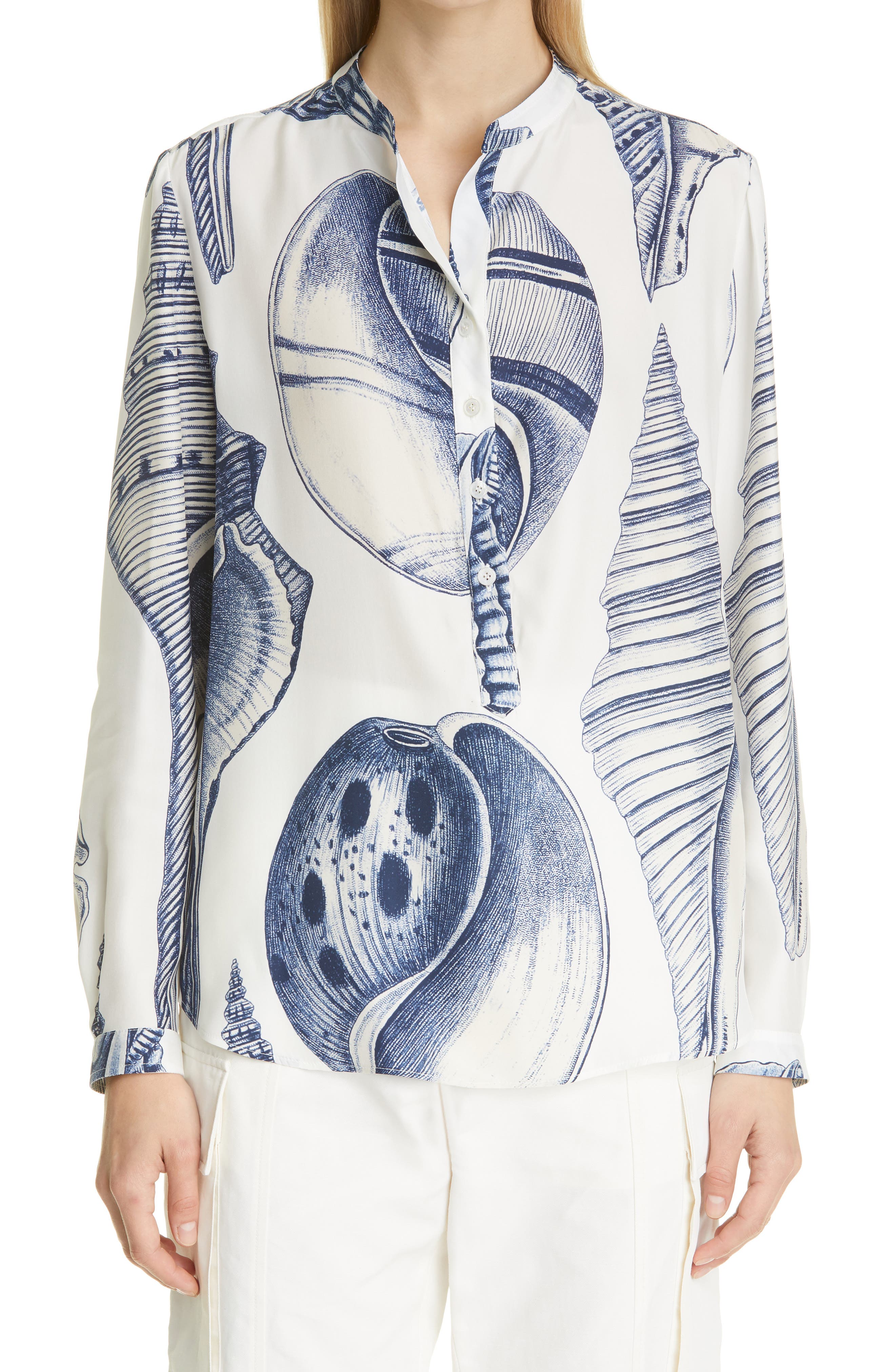UPC 194524844605 - Women's Stella Mccartney Eva Shell Print Silk Blouse ...