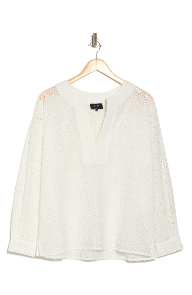 Vici Collection Prisca Cotton Eyelet Cover Up Top Nordstromrack