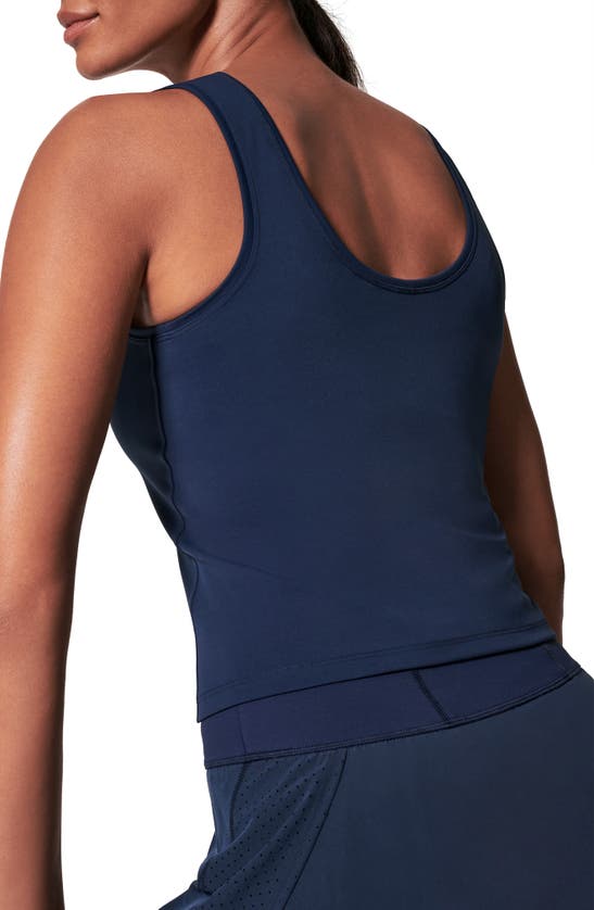 Spanx Get Moving Fitted Tank In Midnight Navy | ModeSens