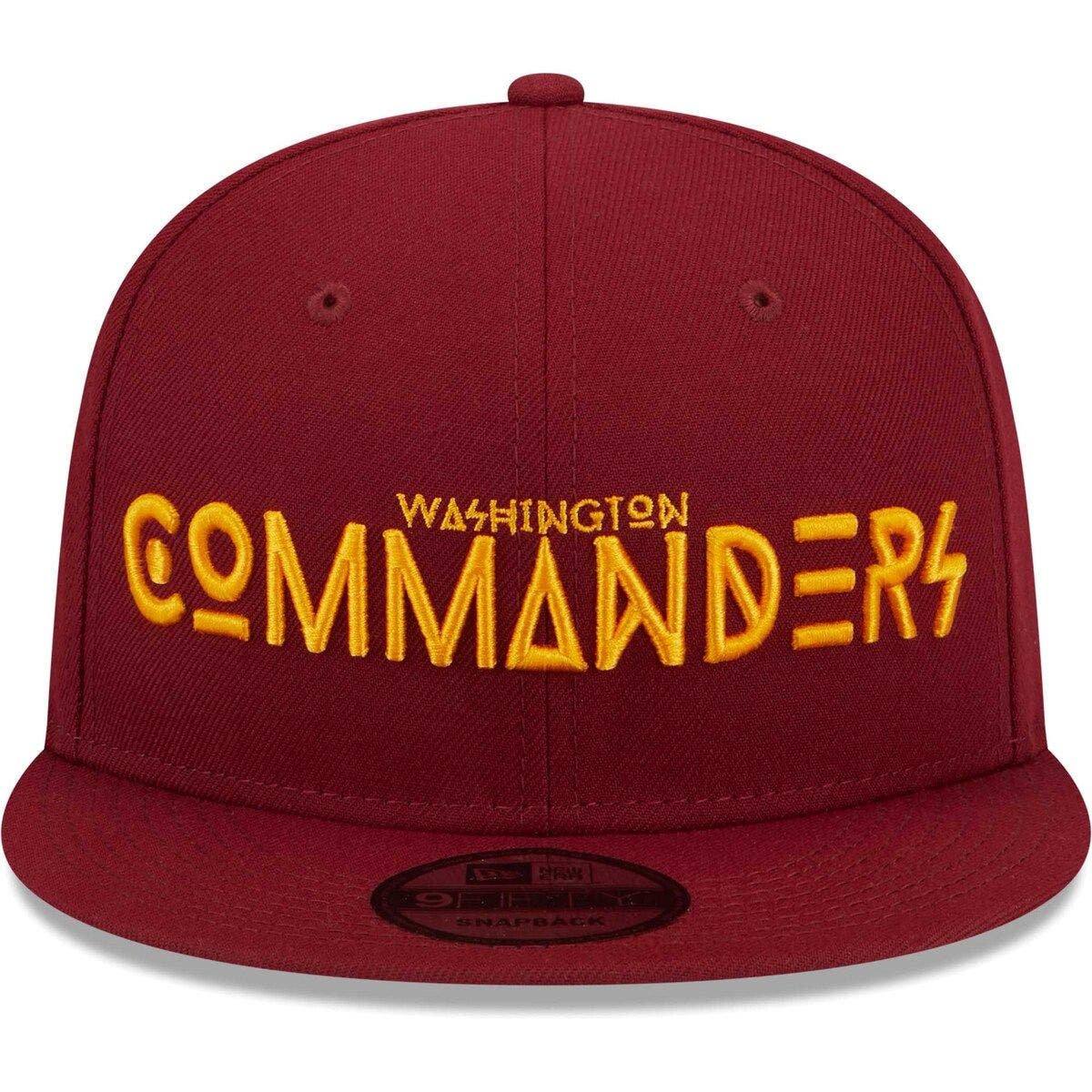 New Era Men's New Era Burgundy Washington Commanders Word 9FIFTY ...
