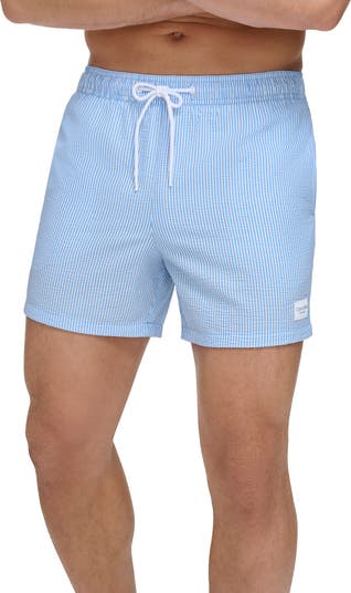 Calvin Klein Modern Euro Seersucker Swim Trunks | Nordstromrack