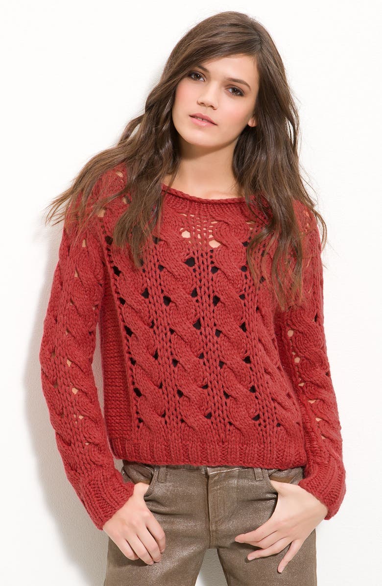 Willow And Clay Cable Knit Sweater Nordstrom