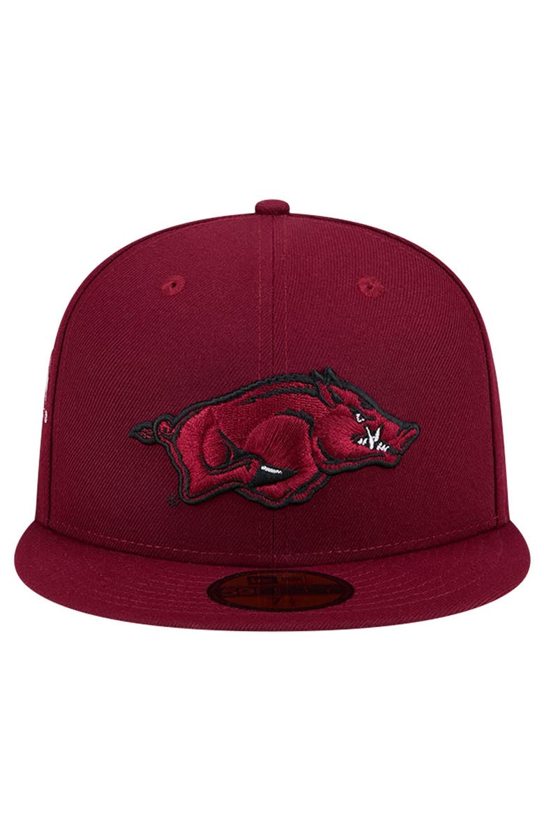 New Era Men's New Era Cardinal Arkansas Razorbacks Throwback 59FIFTY ...