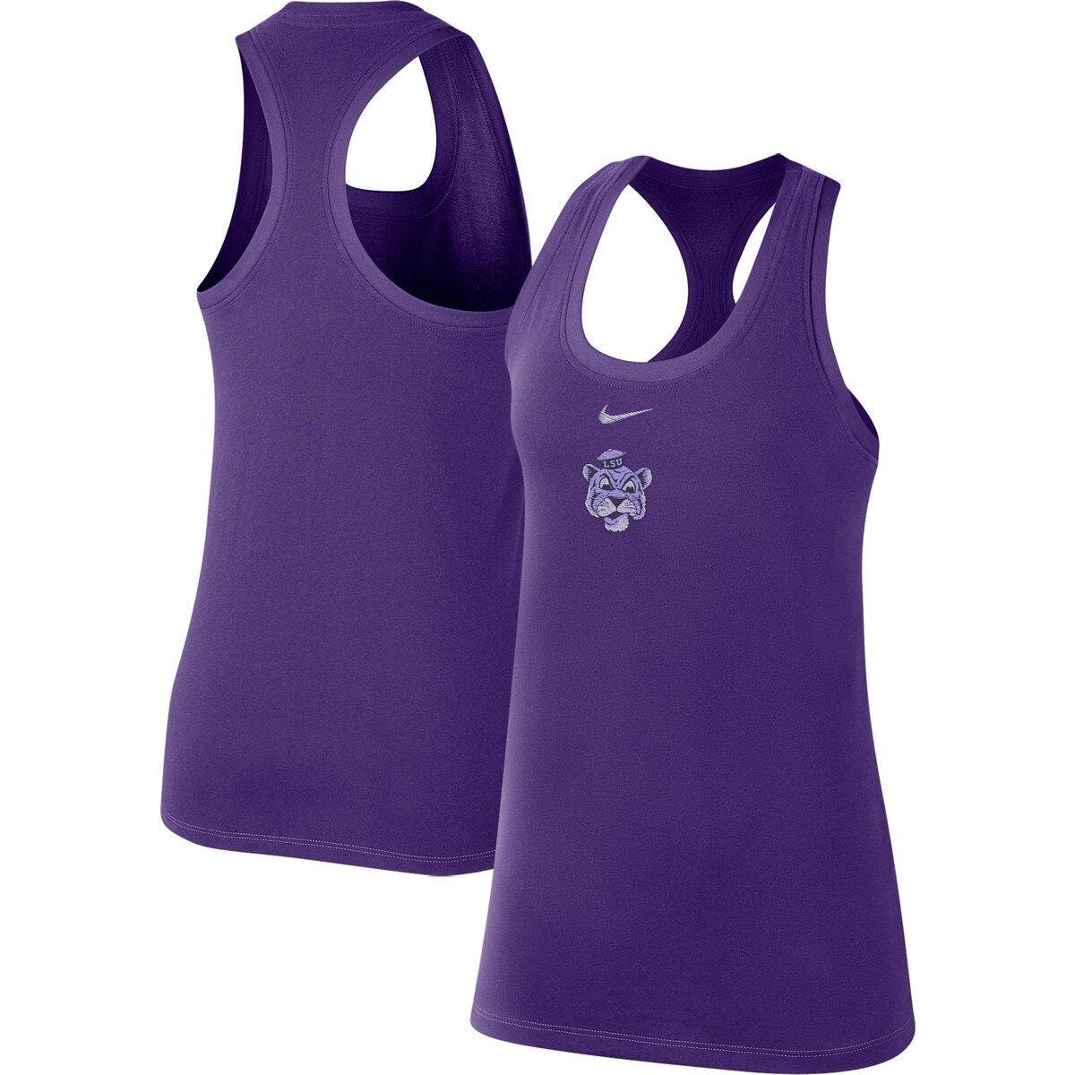 Nike Women's Nike Purple LSU Tigers Varsity Stack Vault Racerback Scoop ...