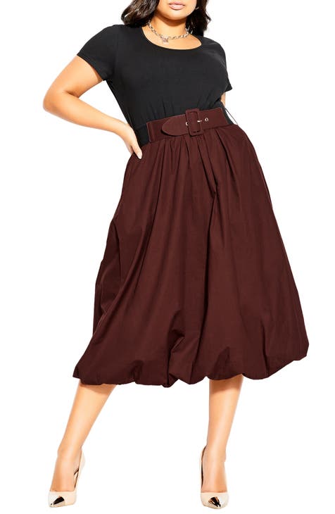 Brown Plus-Size Midi Dresses | Nordstrom